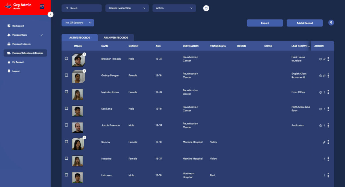 Track Patients, Rescues, and Evacuees in Any Disaster
